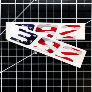392 Fender Emblem Overlay Decals L&R AMERICAN FLAG Fits Dodge ...