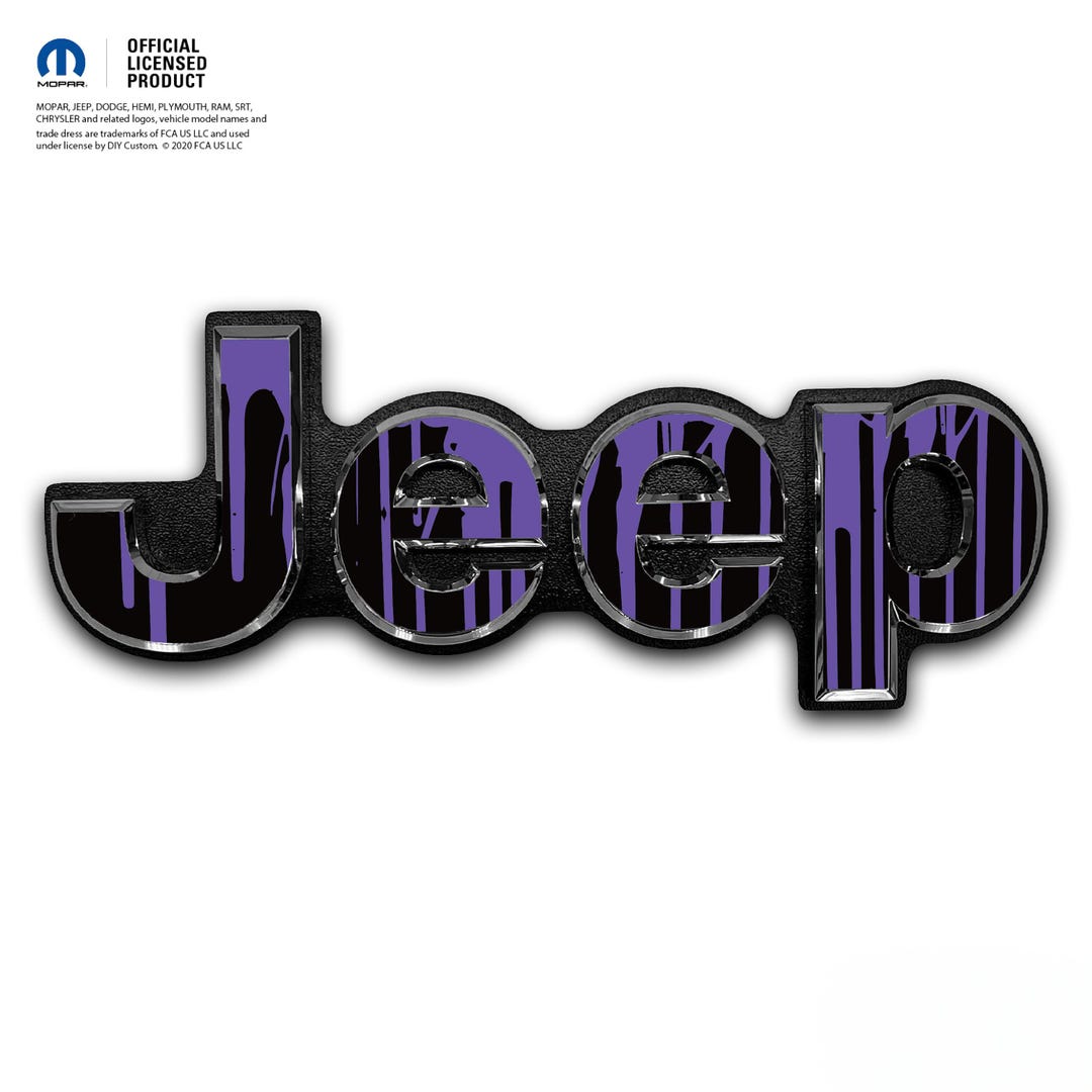 Jeep Emblem Overlay Decals - Dripping Purple - Etsy