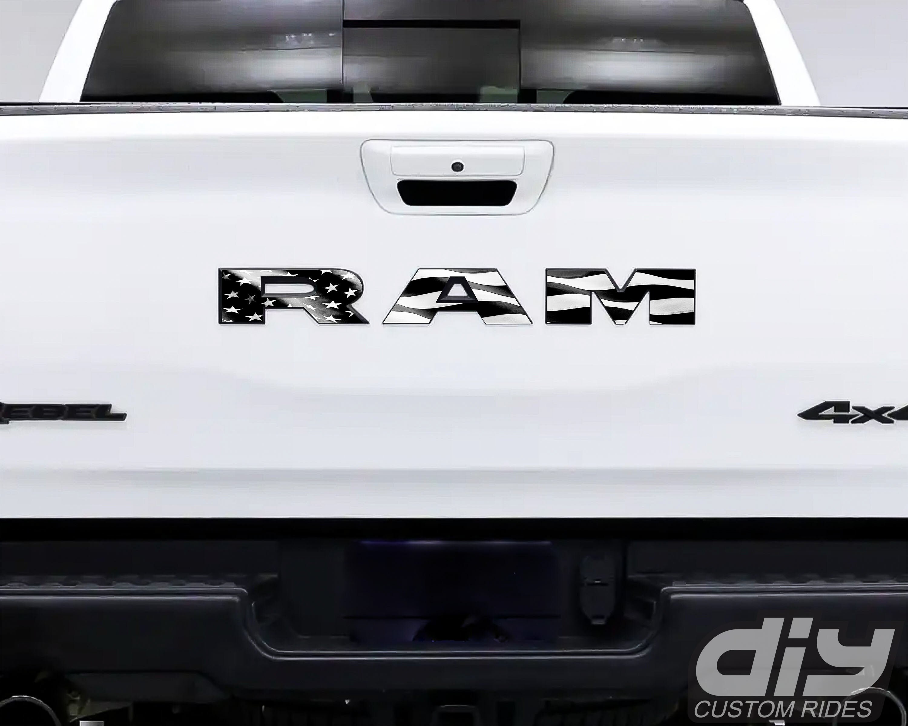 RAM Tailgate Emblem Overlay Decal 2019-2023 Ram 1500 Rebel, 60% OFF