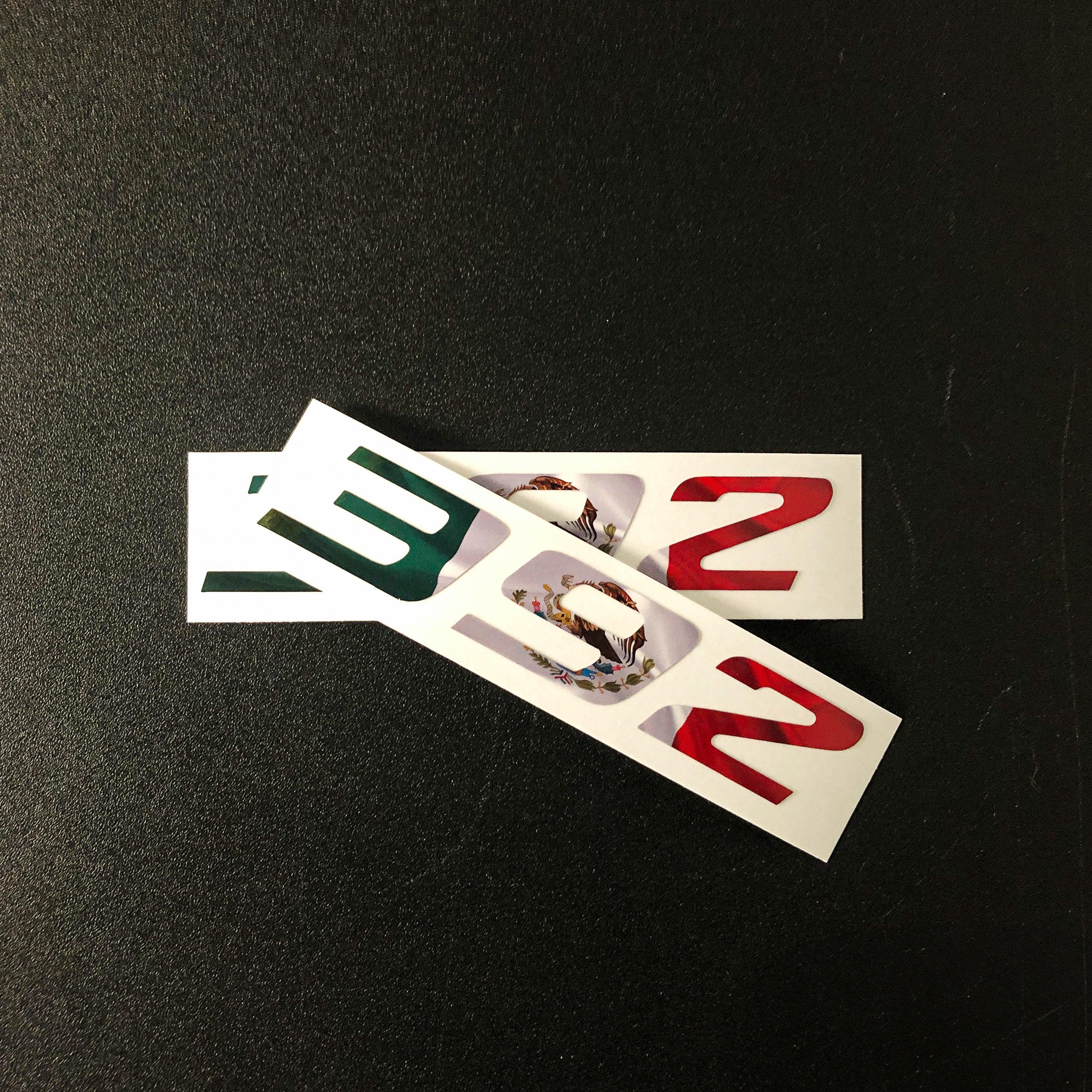392 Fender Emblem Overlay Decals L&R MEXICAN FLAG Fits Dodge Challenger ...