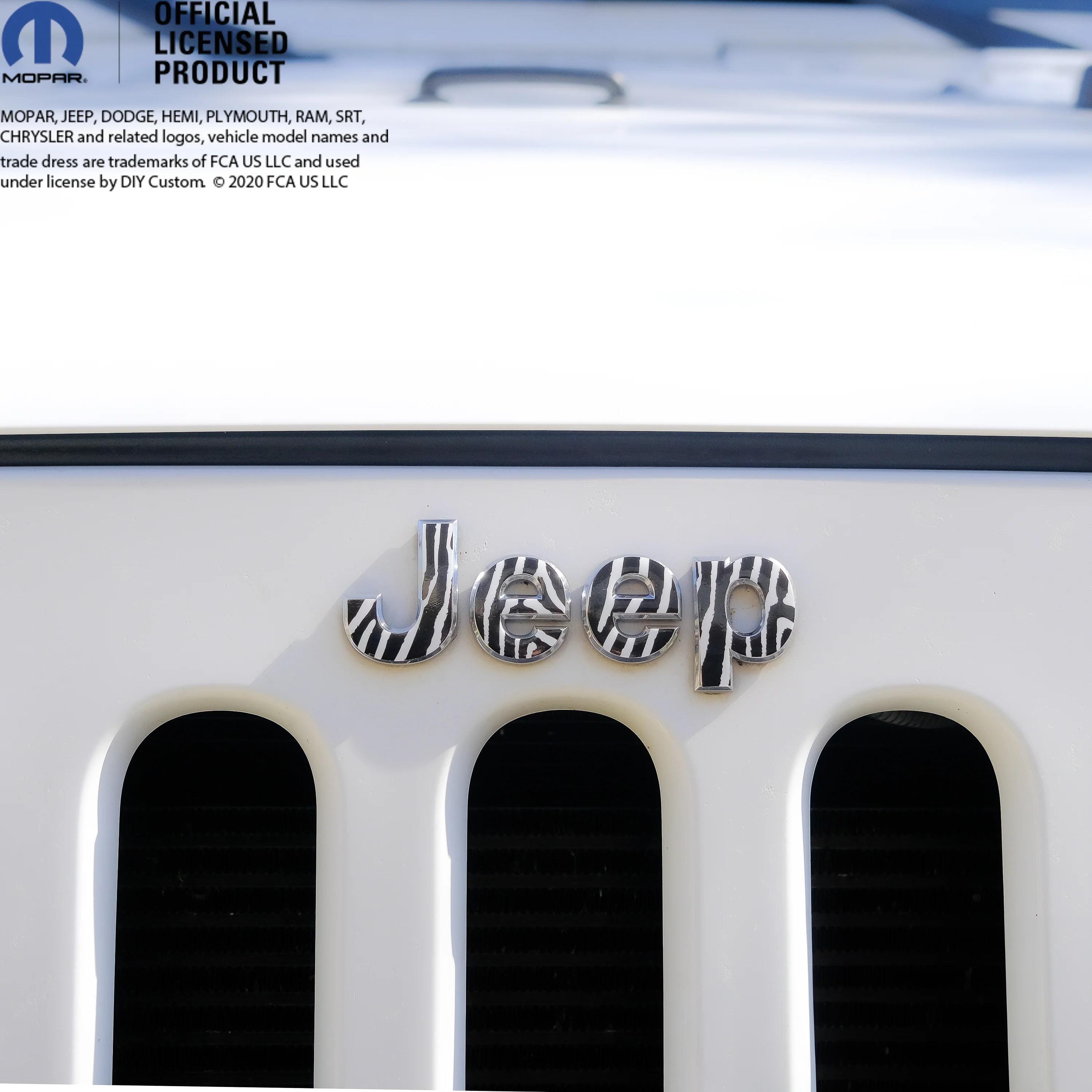 Jeep Emblem Overlay Decals - Zebra - Etsy