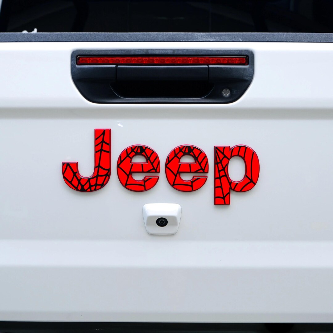 Jeep Emblem Overlay Decals -spider Web - Etsy