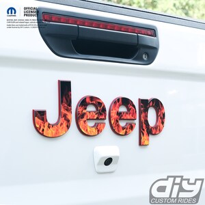 Jeep Gladiator Tailgate Emblem Overlay Decals real Fire - Etsy