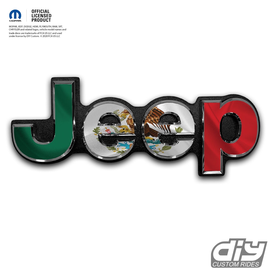 Jeep Emblem Overlay Decals Mexican Flag - Etsy