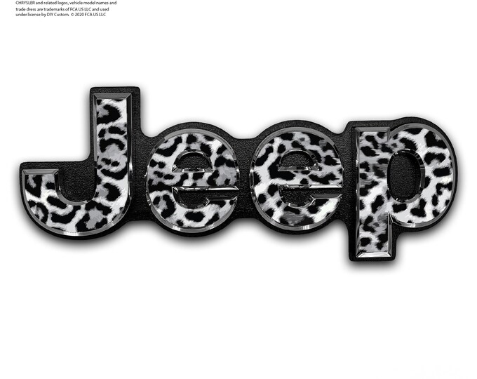 Animal Print Jeep Emblem Sticker Decal, Wrangler JK, TJ, JL, Gladiator ...