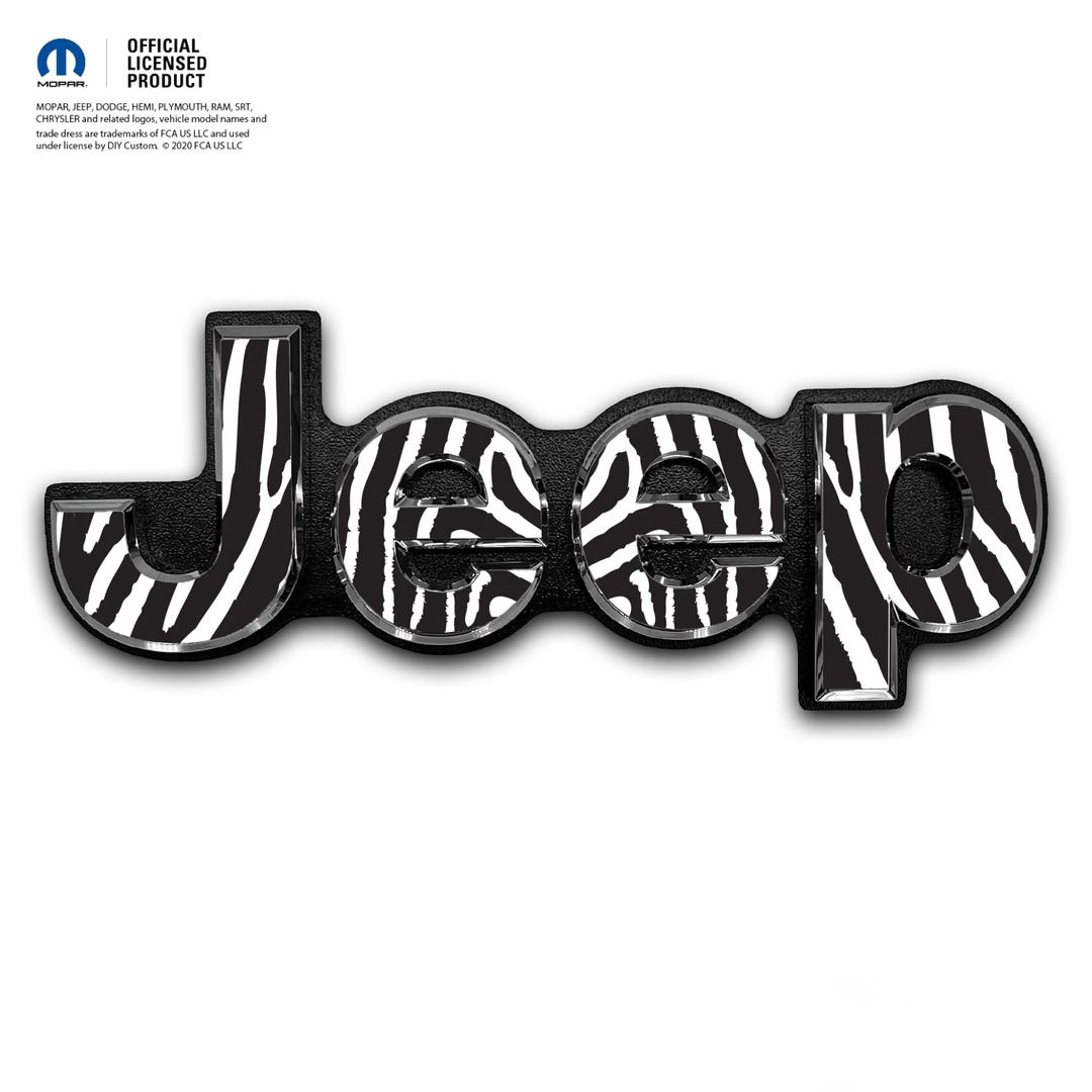 Jeep Emblem Overlay Decals - Zebra - Etsy