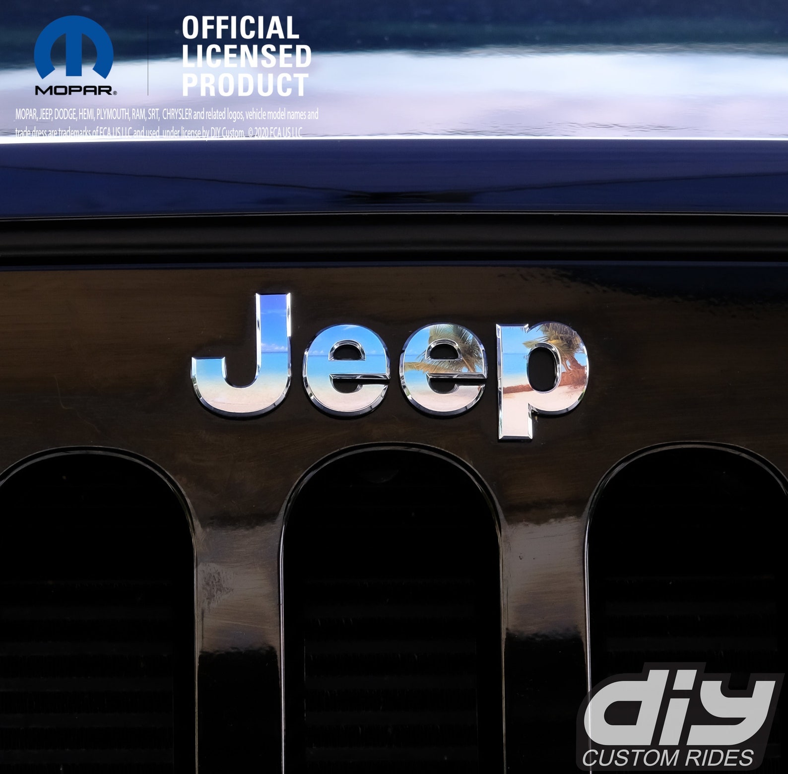 Jeep Emblem Overlay Decals the Beach - Etsy