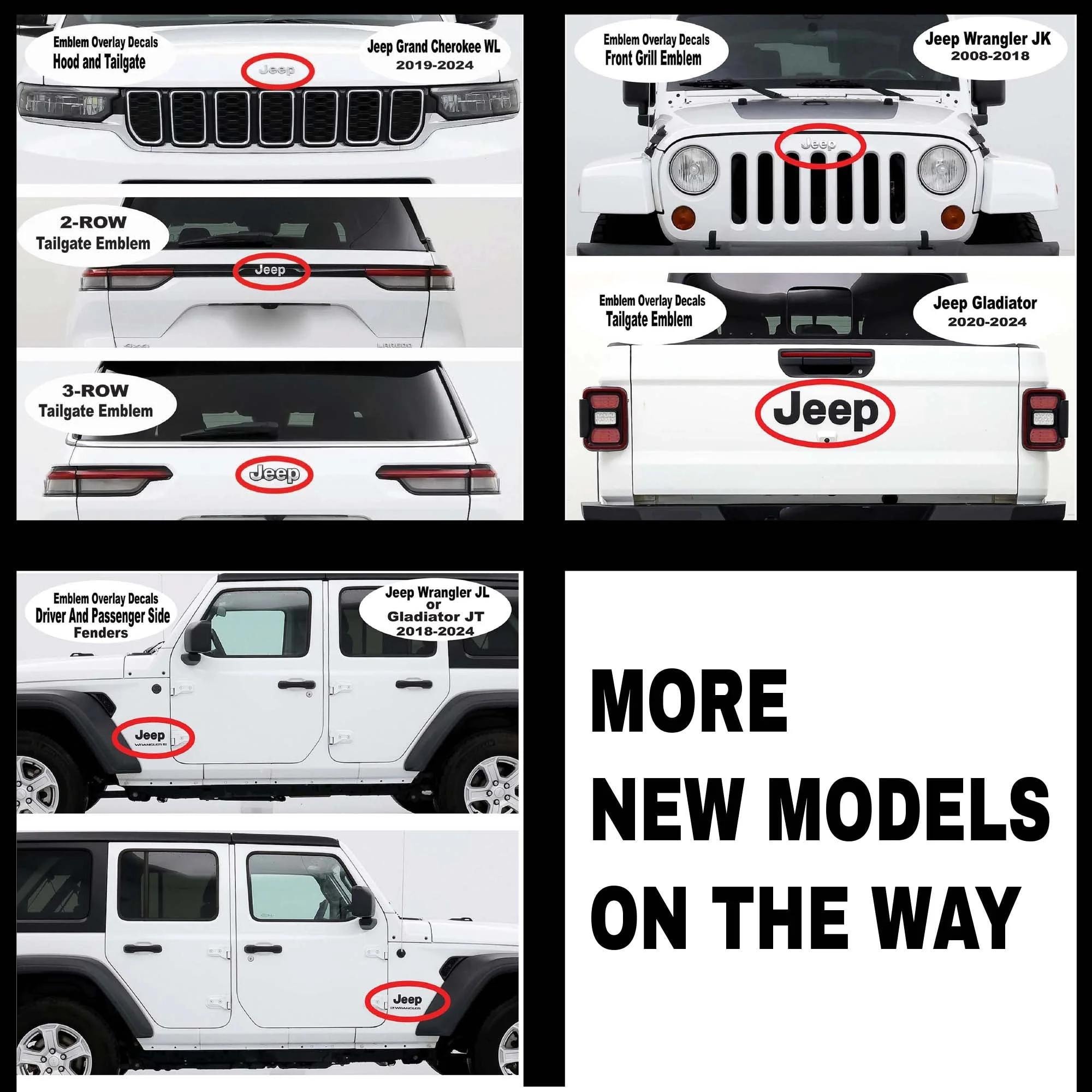 Jeep Emblem Overlay Decals - Real Flames - Etsy