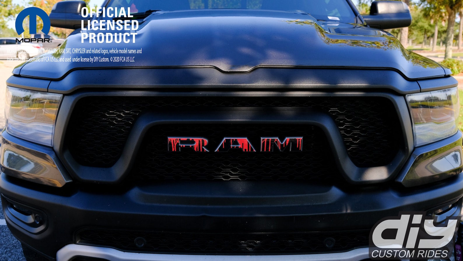 RAM Grill Emblem Overlay Decals DRIPPING RED Fits 2009-2024 1500-5500 ...