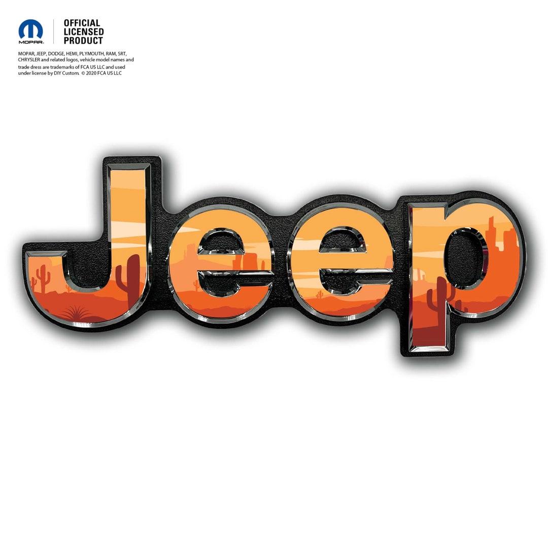 Jeep Emblem Overlay Decals Western Landscape - Etsy