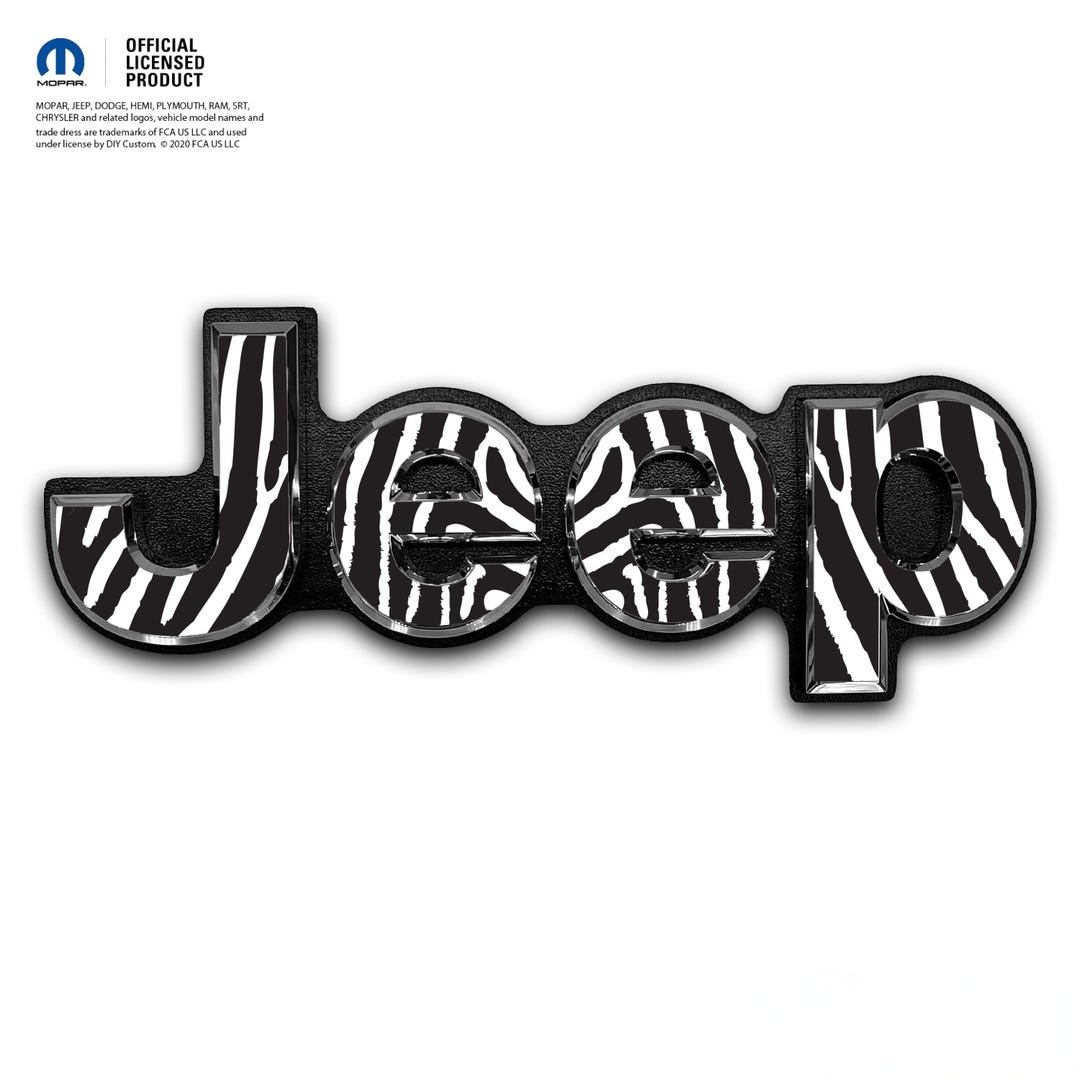 Jeep Emblem Overlay Decals - Zebra - Etsy