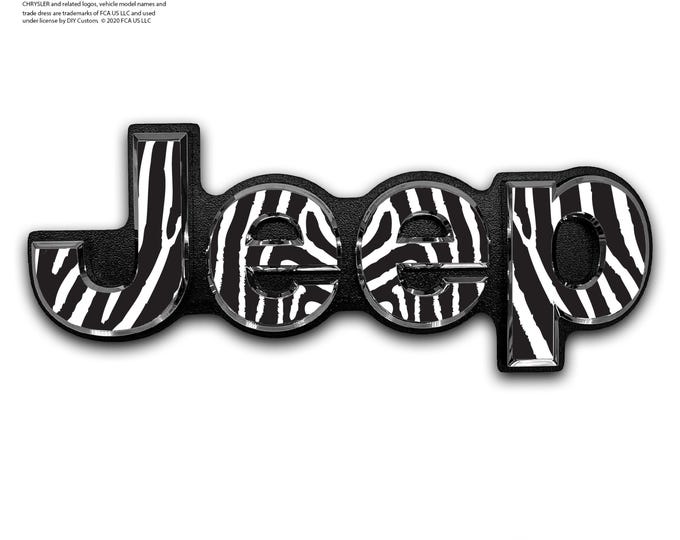 Animal Print Jeep Emblem Sticker Decal, Wrangler JK, TJ, JL, Gladiator ...
