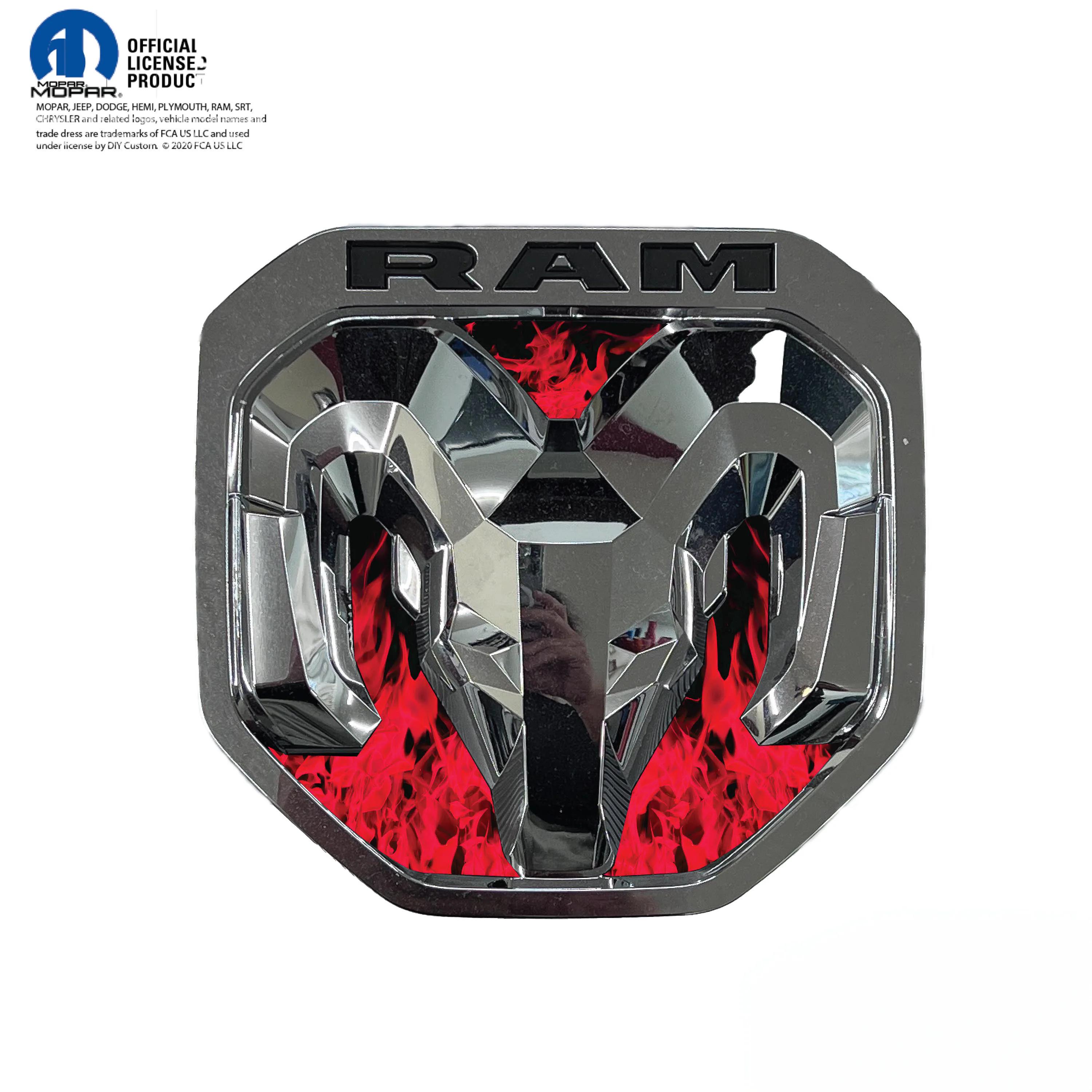 Self Adhesive Tailgate Nameplate OEM Mopar Chrome 4x4 Tailgate ...