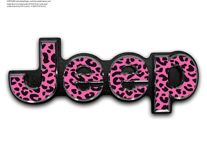 Animal Print Jeep Emblem Sticker Decal, Wrangler JK, TJ, JL, Gladiator ...