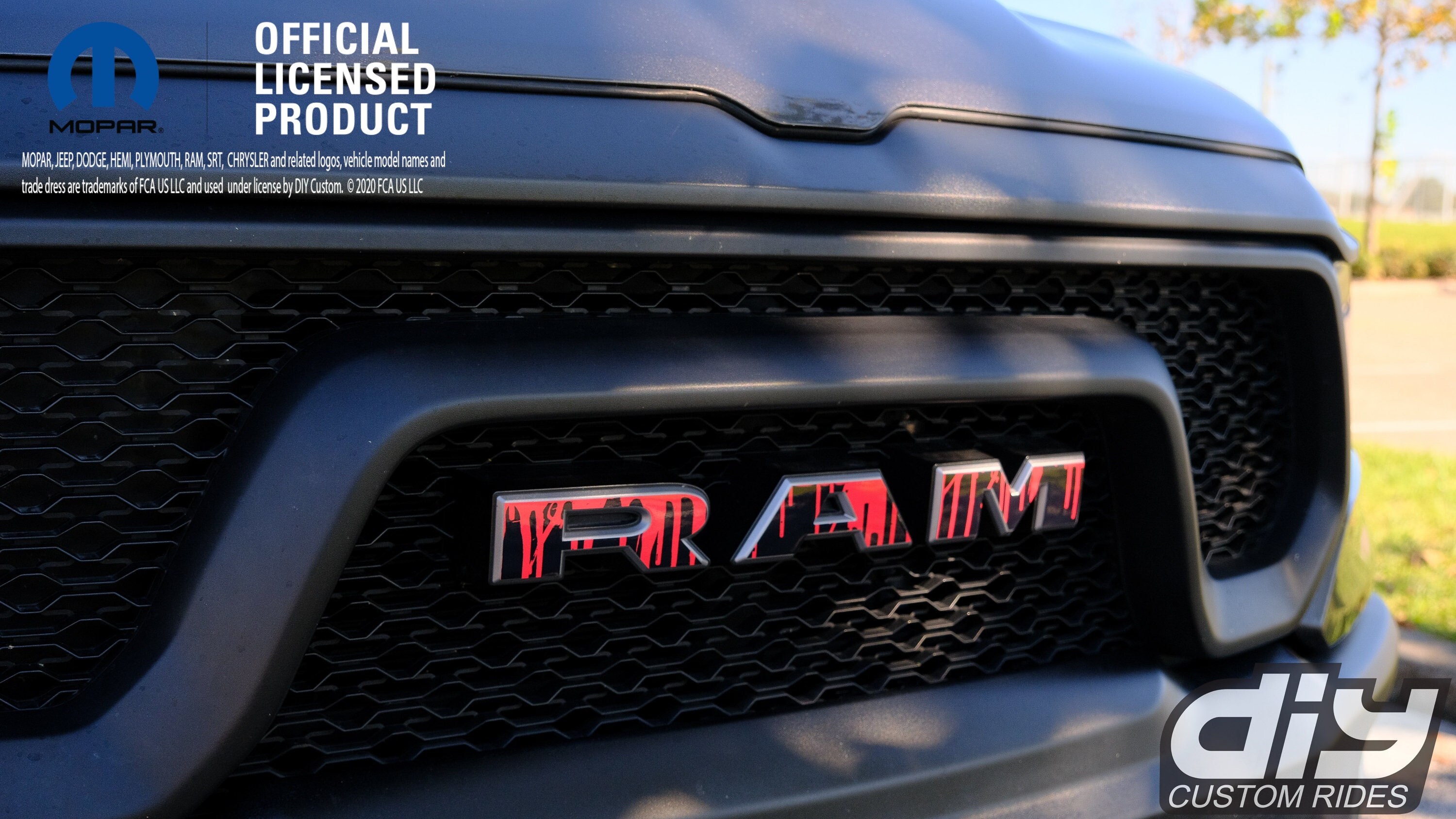 RAM Grill Emblem Overlay Decals Dripping Red Fits 2019-2023 - Etsy