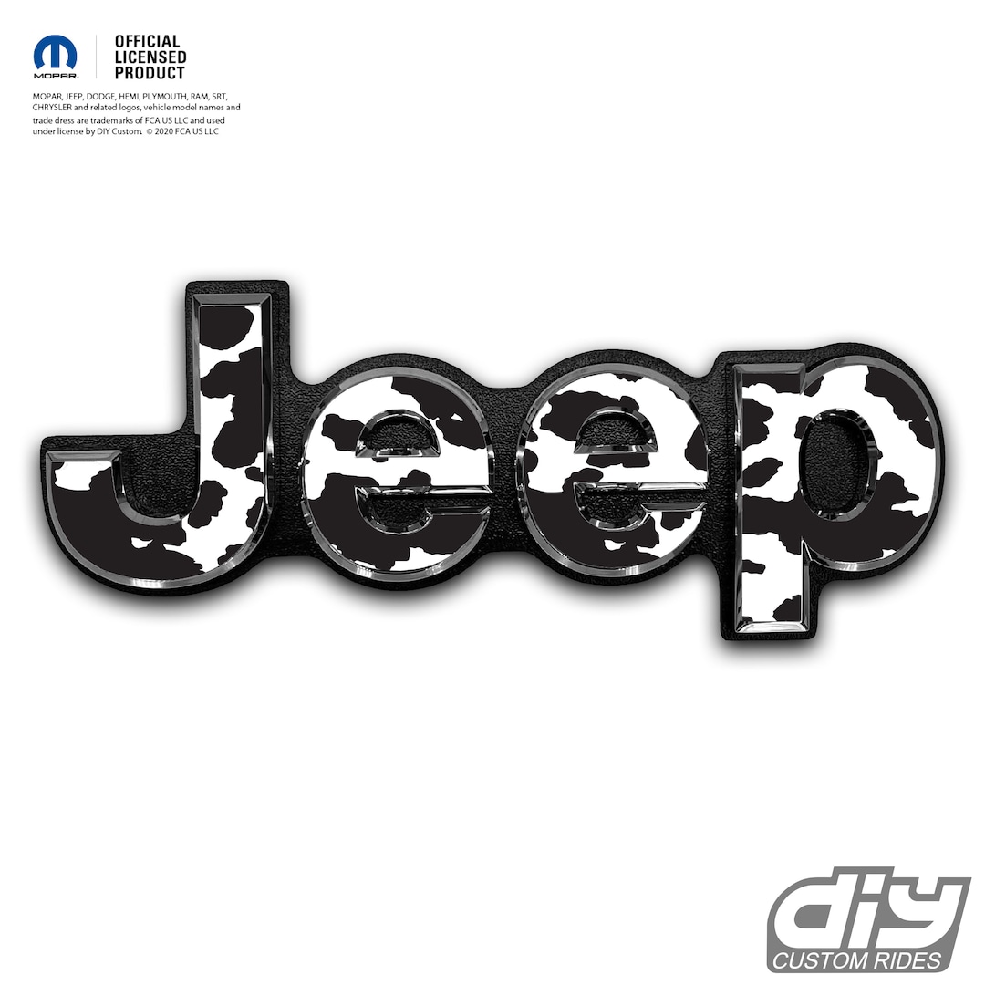 Jeep Premium Vinyl Emblem Overlay Decals Cow - Etsy