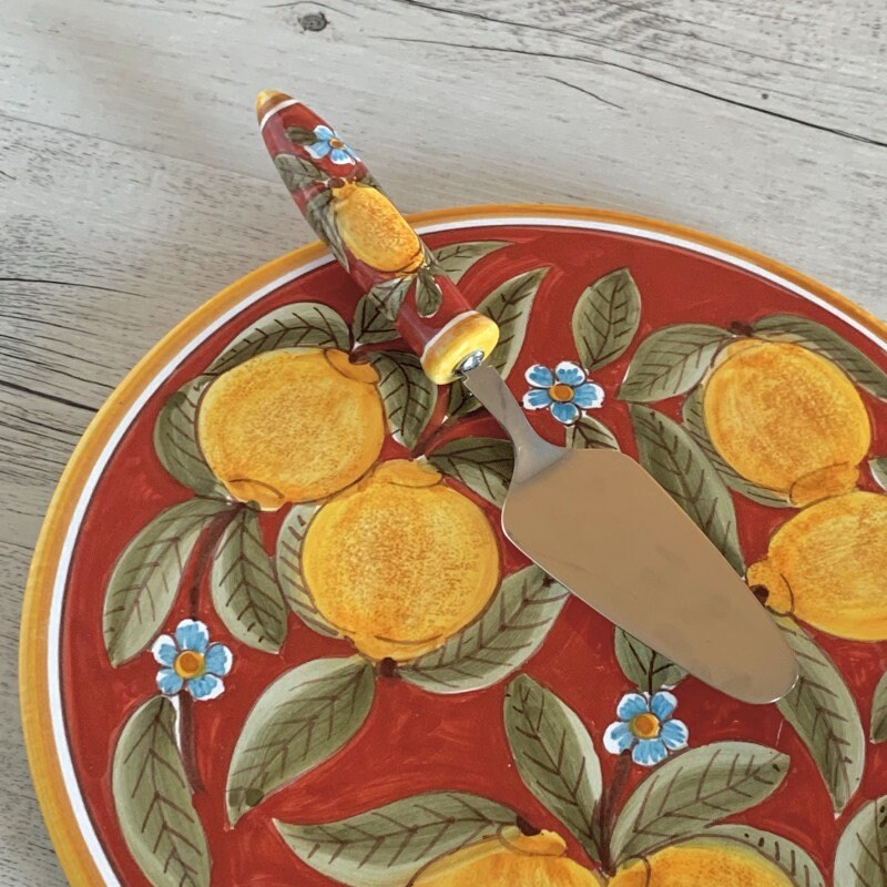 Set Piatto Dolce y Pala Dolce Positano Rosso - Etsy México