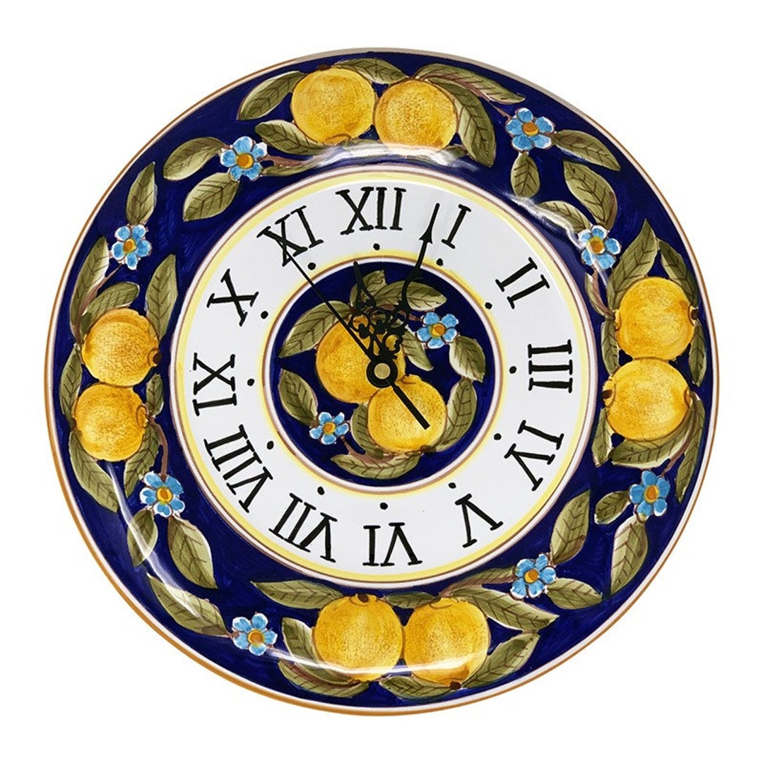 Round Watch 30 Cm Positano Blue - Etsy