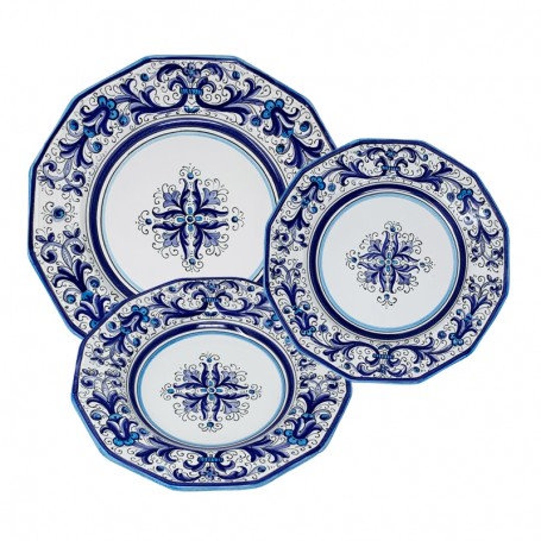 Dinner Set Ricco Deruta Blu EXCLUSIVE FORM - Etsy