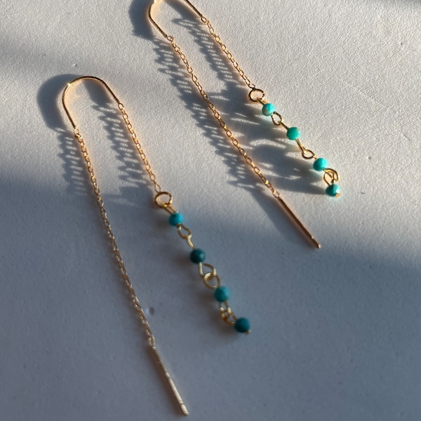 Threaded Earrings - Etsy