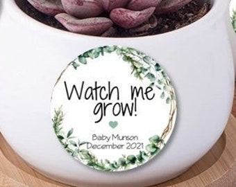 Watch Me Grow Label - Etsy