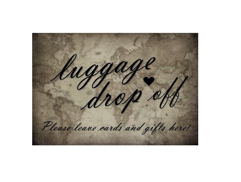 Luggage Drop off Sign Travel Themed Baby Shower - Etsy