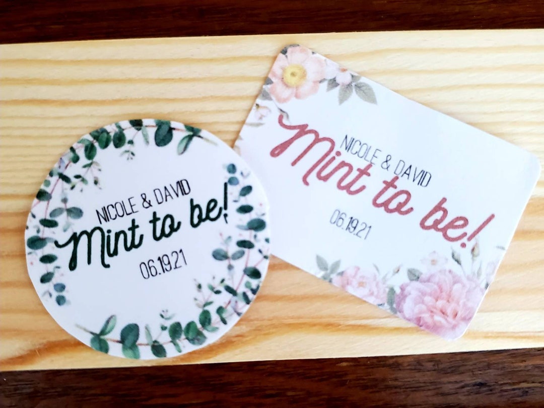 Mint to Be Mint Favor Stickers, Mint to Be Favor Labels, Mint to Be ...