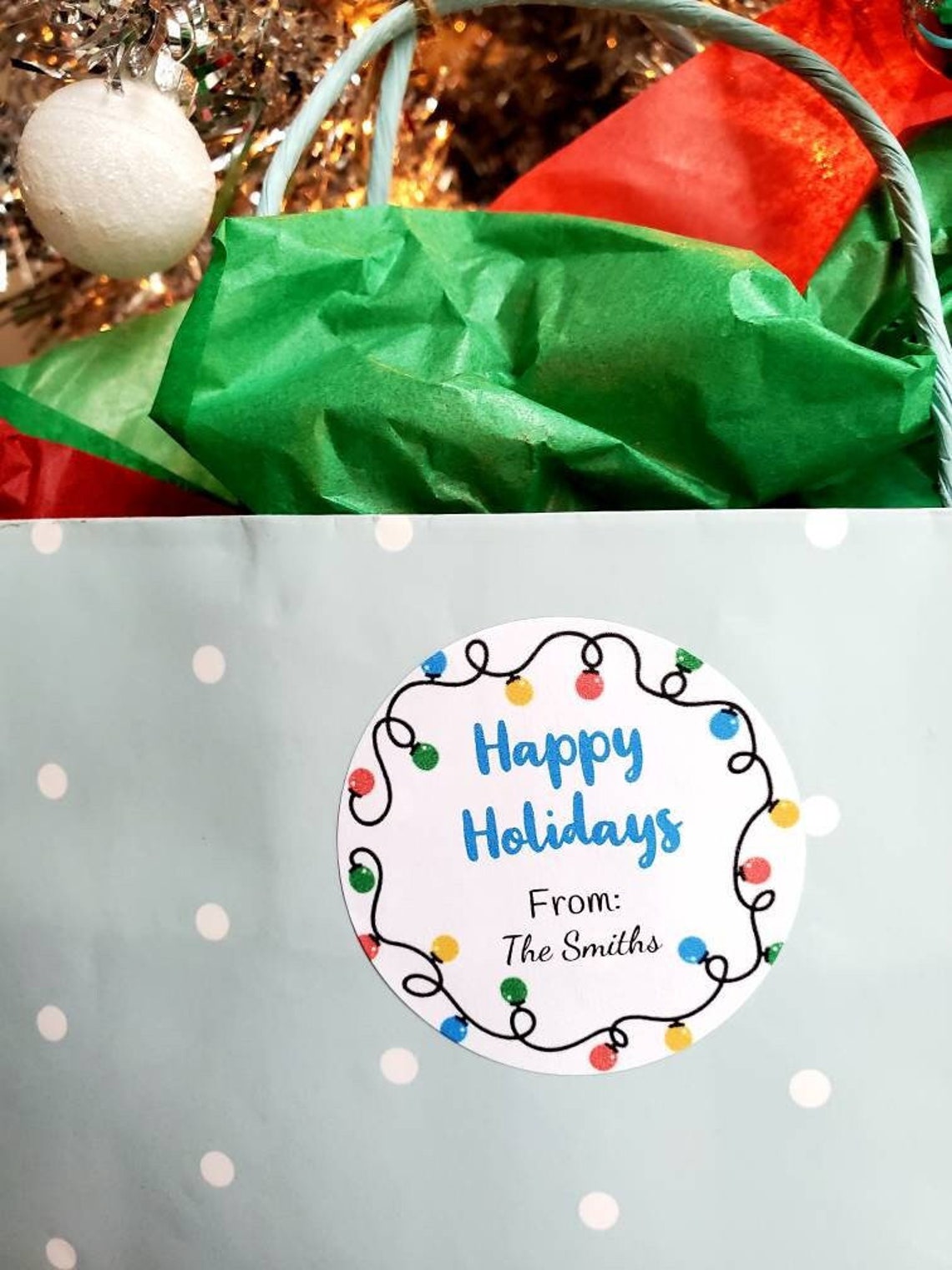 Holiday Gift Stickers Personalized Holiday Gift Stickers - Etsy