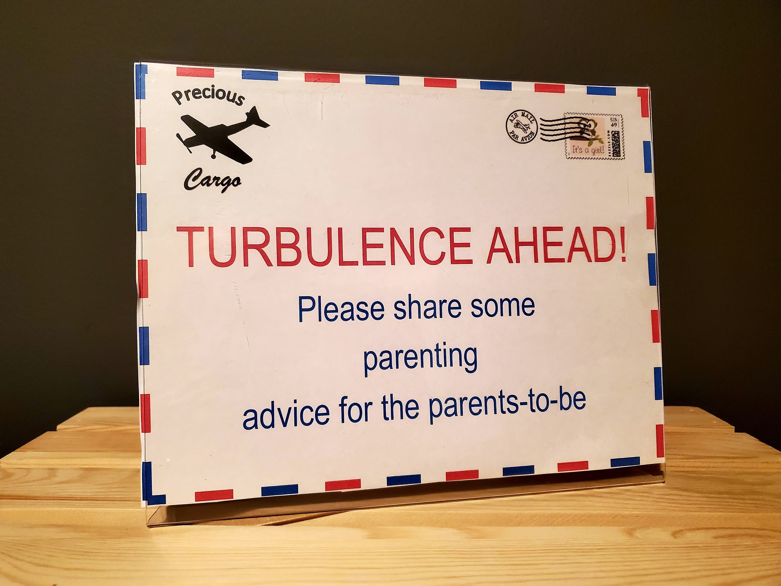 Turbulence Ahead: Parenting Advice Sign, Travel-themed Baby Shower ...