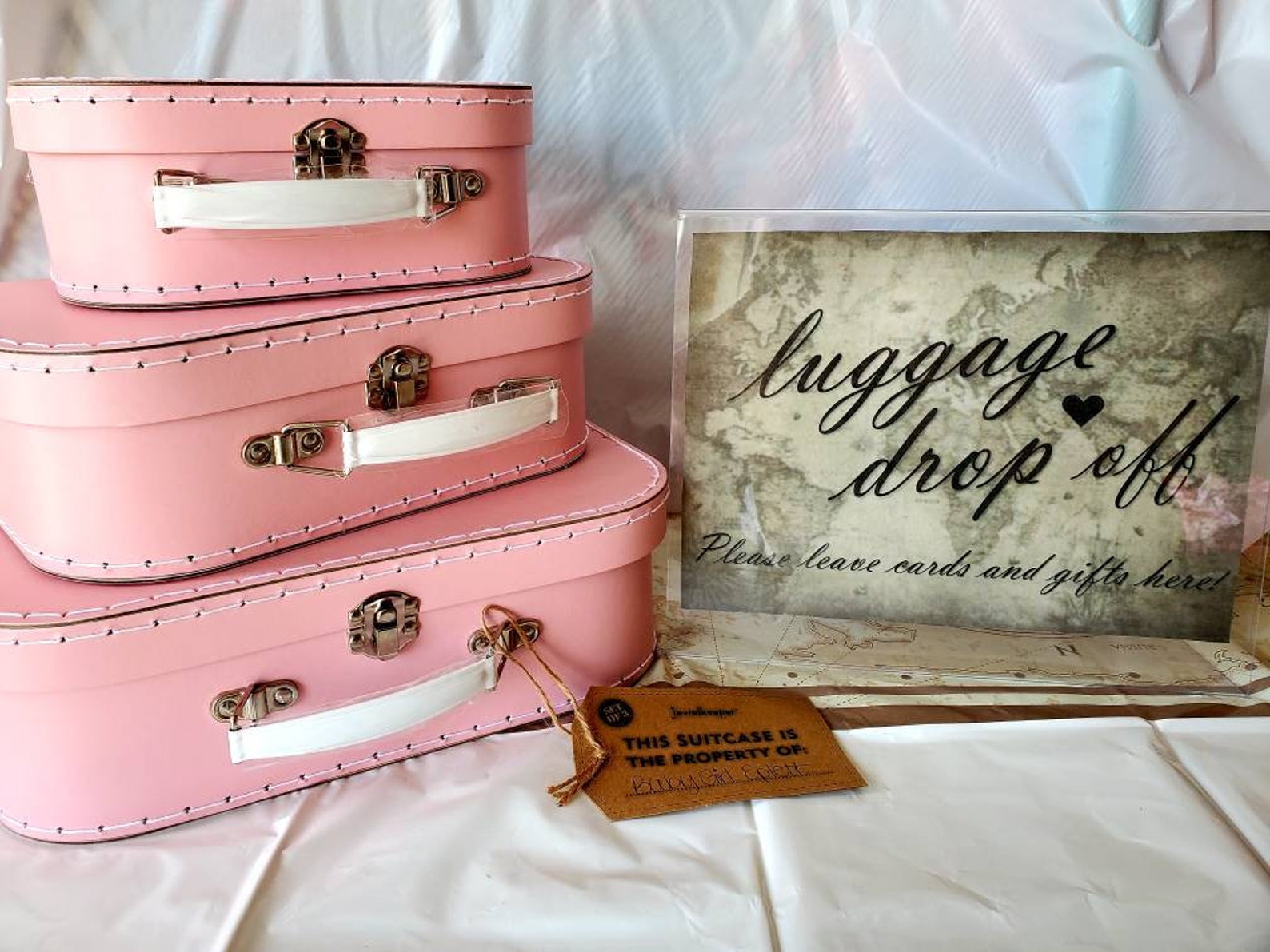 Luggage Drop off Sign Travel Themed Baby Shower - Etsy