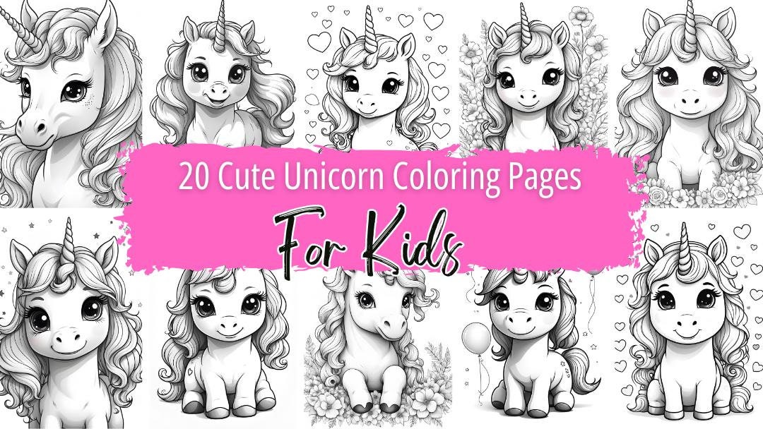 20 Cute Unicorn Coloring Pages for Kids | Printable Unicorn Coloring ...