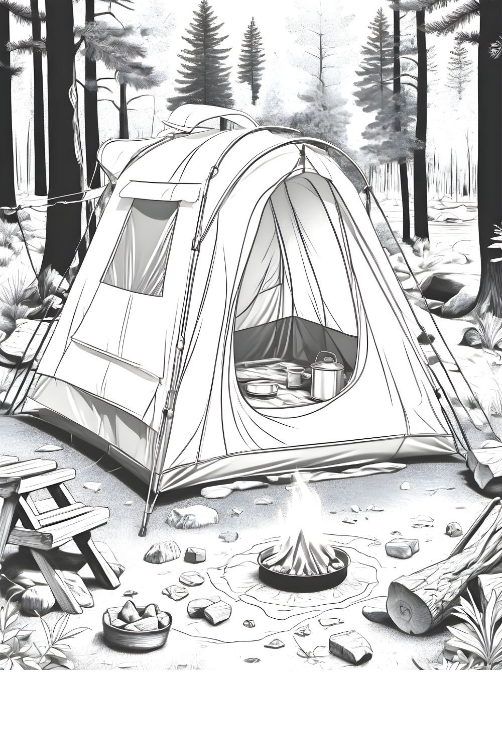 25 Camping Coloring Pages | Printable Camping Coloring Sheets | Travel ...
