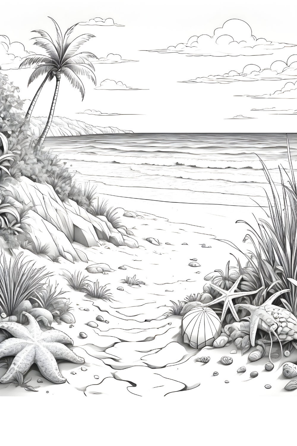 25 Beach Coloring Pages Printable Beach Coloring Sheets Travel Coloring ...