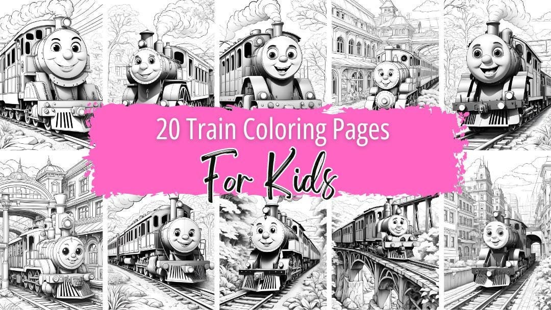 20 Train Coloring Pages for Kids | Printable Train Coloring Sheets for ...