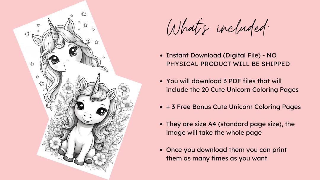 20 Cute Unicorn Coloring Pages for Kids | Printable Unicorn Coloring ...