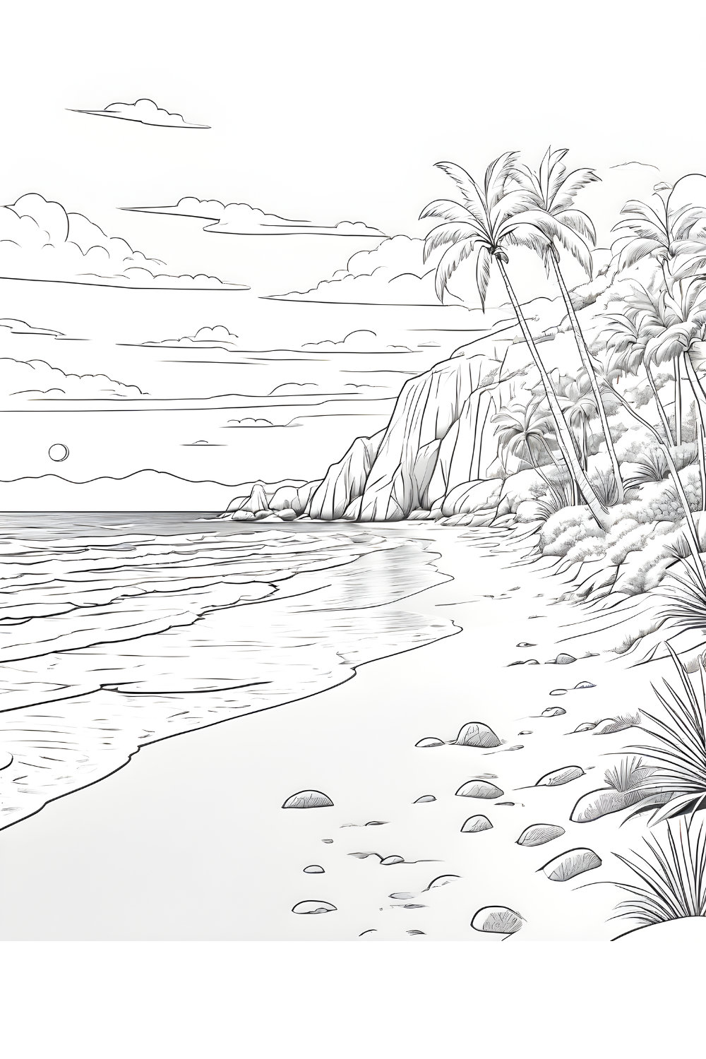 25 Beach Coloring Pages Printable Beach Coloring Sheets Travel Coloring ...