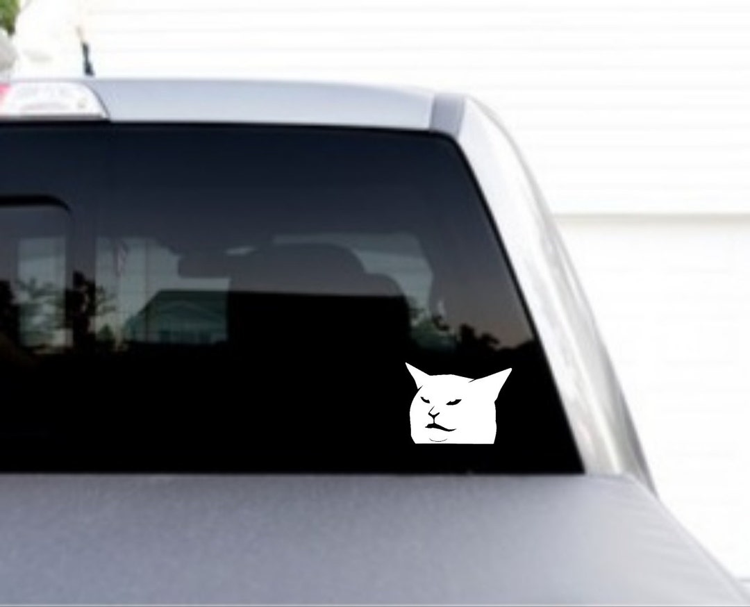Smudge Cat Meme Funny Window Decal Sticker Vinyl Oracle - Etsy