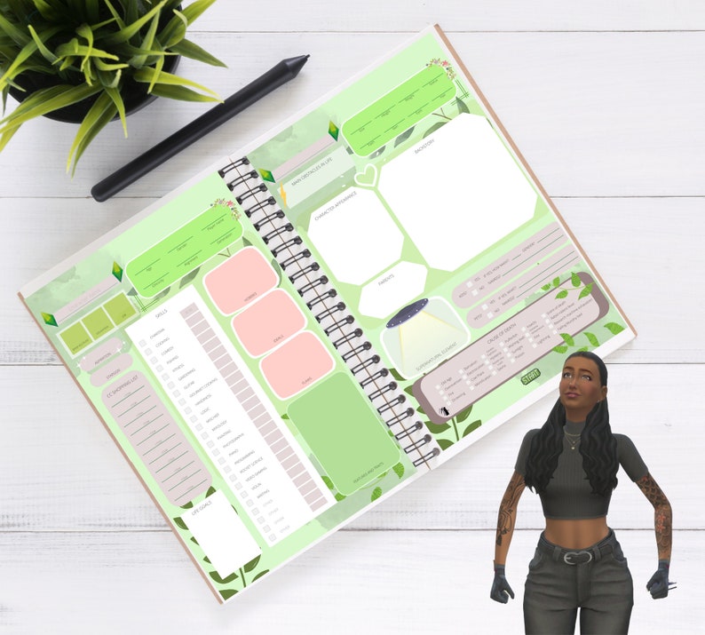 Printable Sims Character Sheet. Unfold Your Character and Their ...