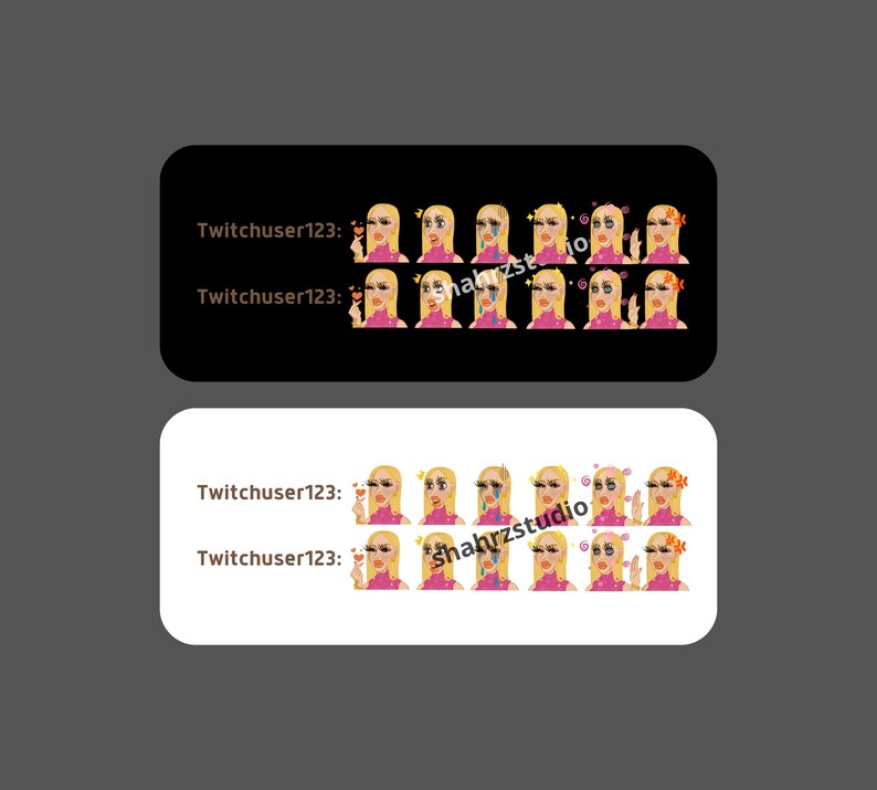 CUSTOM Twitch Emotes Discord Emotes Girly Twitch Gifts - Etsy