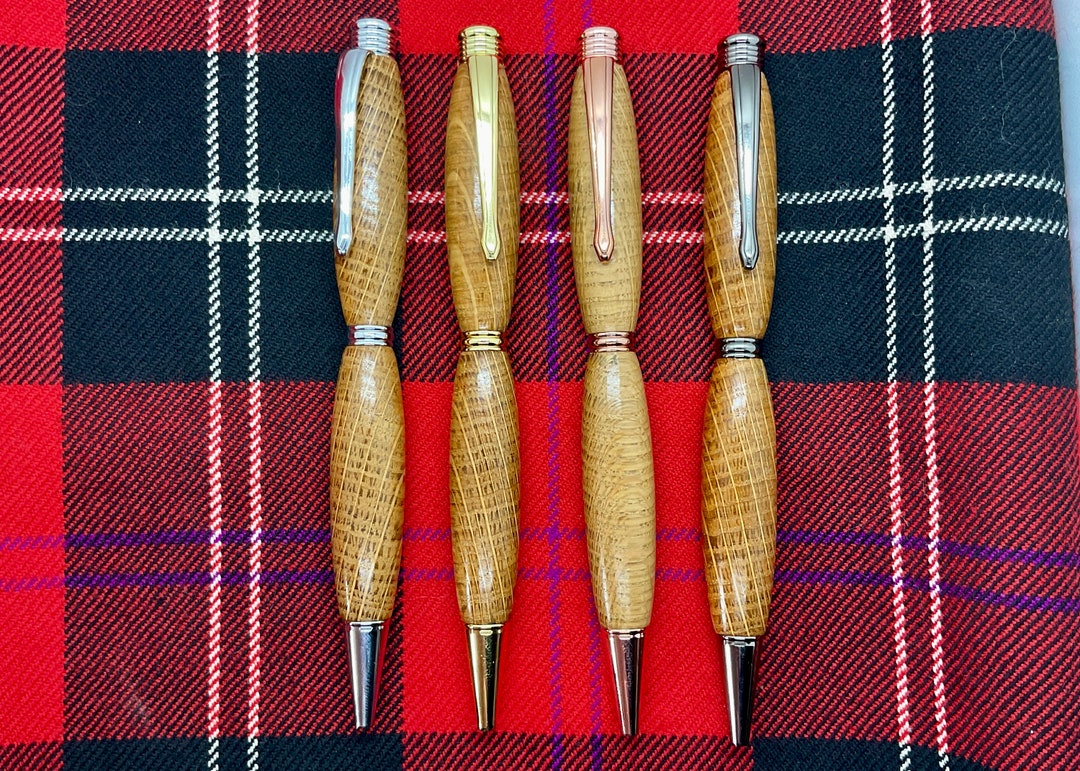 Scotch Whisky Barrel Ballpoint Pen: Reclaimed Oak, Handcrafted Twist ...
