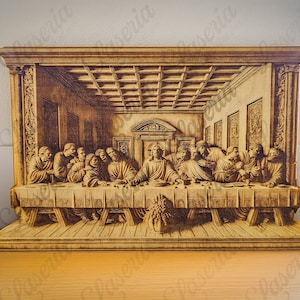 Sacred Last Supper Laser Engraving - CO2 & Diode Laser Digital Art ...