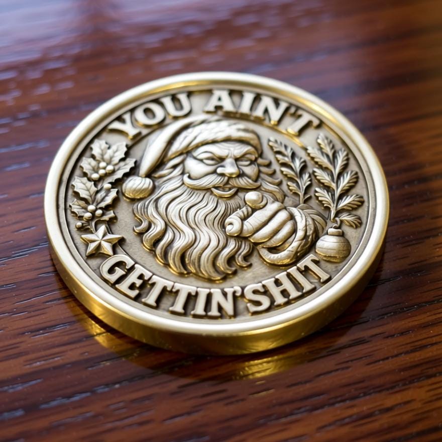 3D Depth Map Funny Santa Coin | Fiber Laser Engraving | Lightburn 3D ...