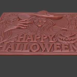 3D STL Design Happy Halloween Witch for CNC Routers and 3D Printing - Etsy