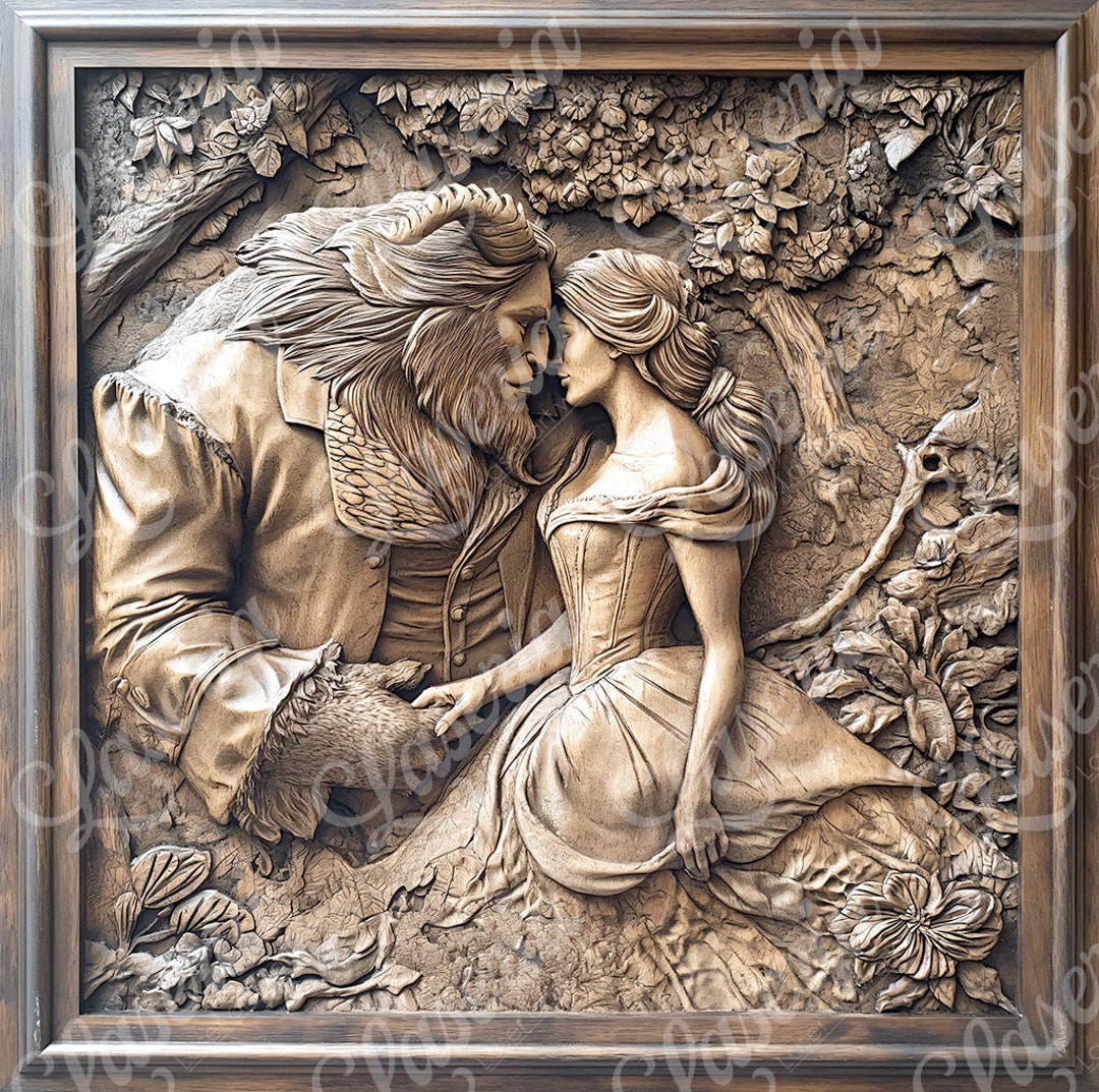 Engrave Ready Photo of the Beauty and the Beast - Etsy