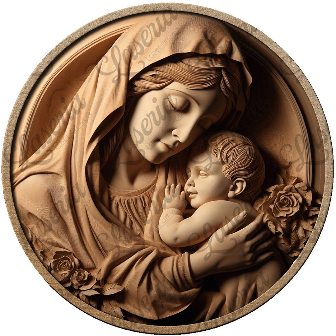 Virgin Mary Engrave Ready Photo - Etsy