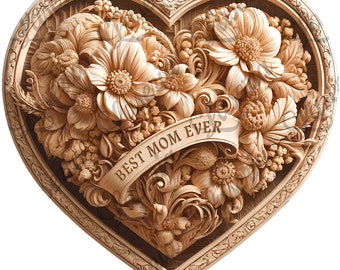 Digital 3D 'best Mom Ever' Engraving File, Ideal for CO2 Laser Machines ...