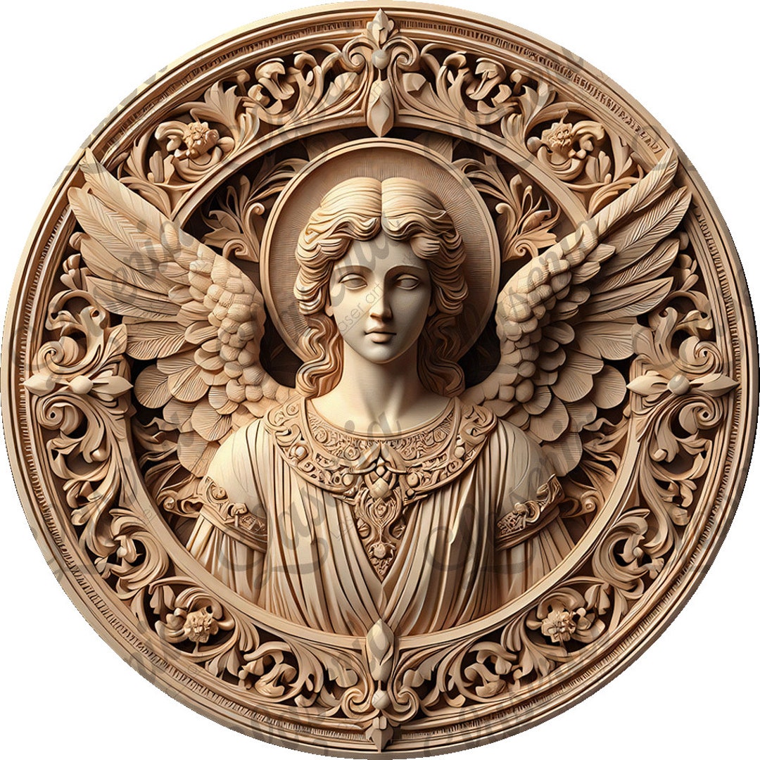 Archangel Michael CO2 Laser Engraving Digital File, Angelic 3D Illusion ...