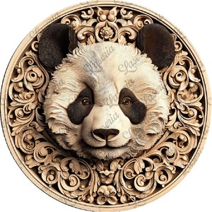 Panda Engrave Ready Photo - Etsy