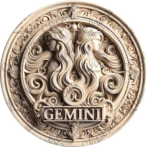 Engrave Ready Photo of Gemini Zodiac - Etsy