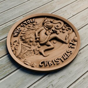 3D STL Design Grinch Christmas Relief for CNC Routers and 3D Printing ...